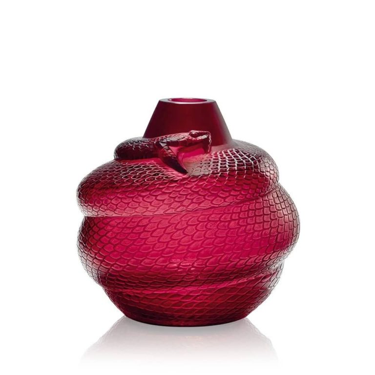 Renaissance du Vase Serpent rouge Lalique | Du Grand Art